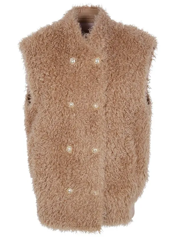TWINSET Faux Fur Gilet - Brown