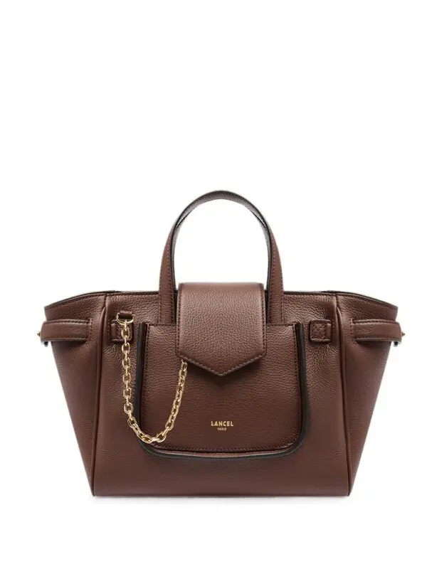 LANCEL Grained Leather Handbag