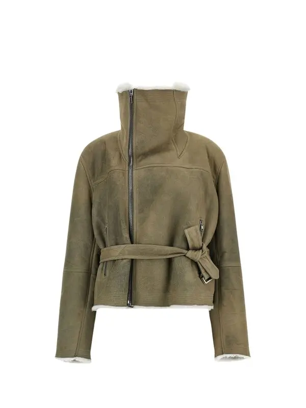 Rick Owens Flight Cropped Jacket - Gray