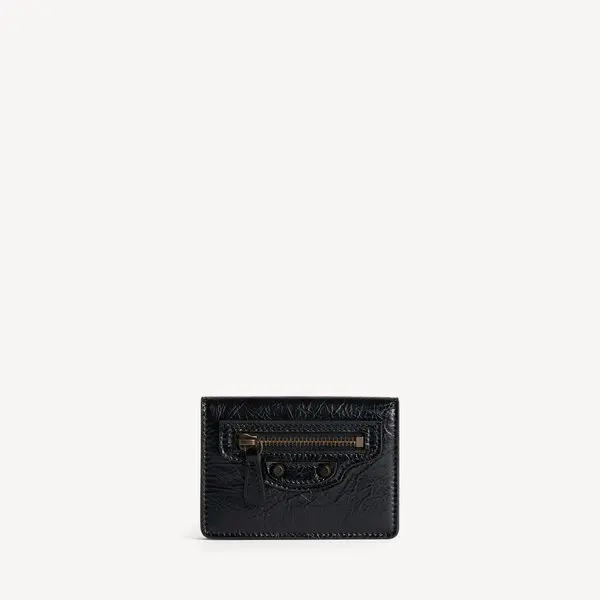Balenciaga Le City Flap Card Holder - Black