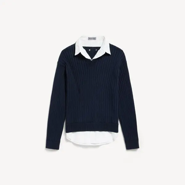 Balenciaga Hybrid Shirt And Knit Sweater