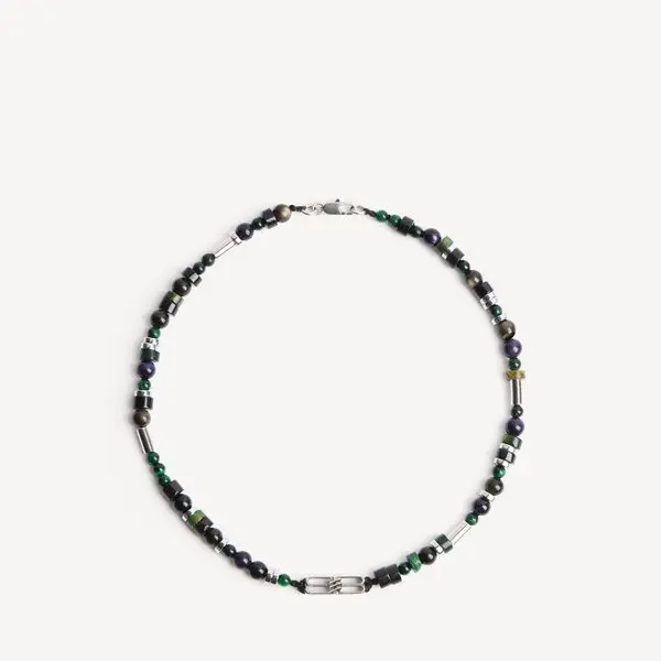 Balenciaga Bb Icon Beads Necklace - Green