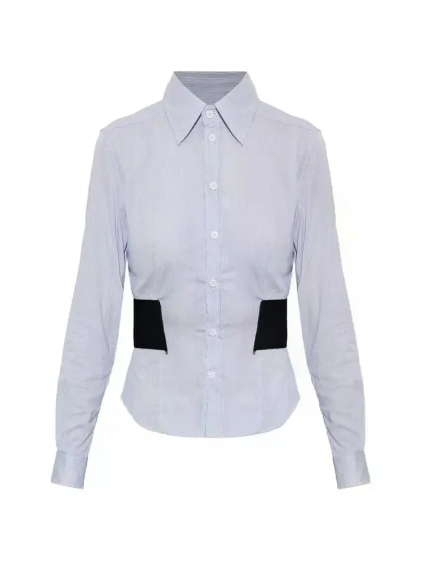 Vetements Striped Waist-belt Shirt