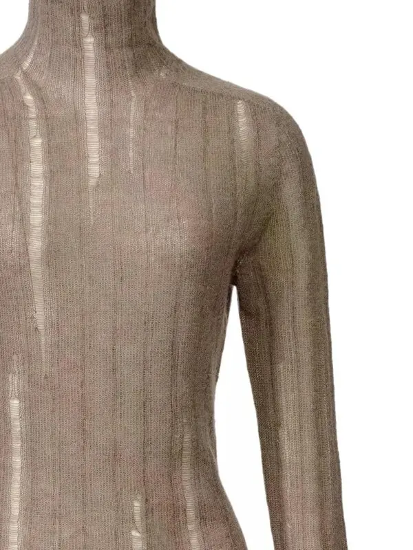 Fabiana Filippi Distressed Roll-neck Sweater