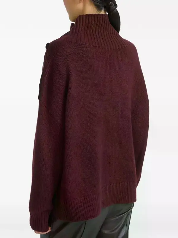 YVES SALOMON Button-detail High-neck Sweater