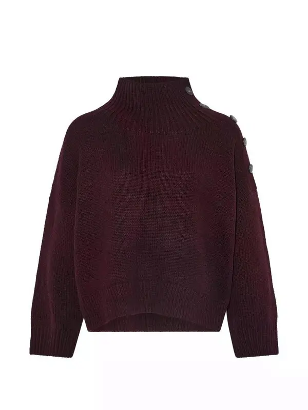 YVES SALOMON Button-detail High-neck Sweater
