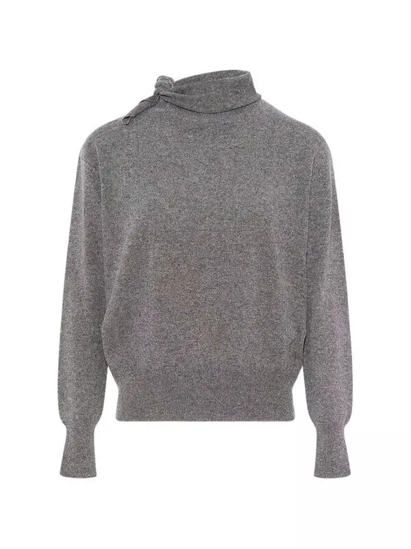 YVES SALOMON Scarf-collar Cashmere Sweater