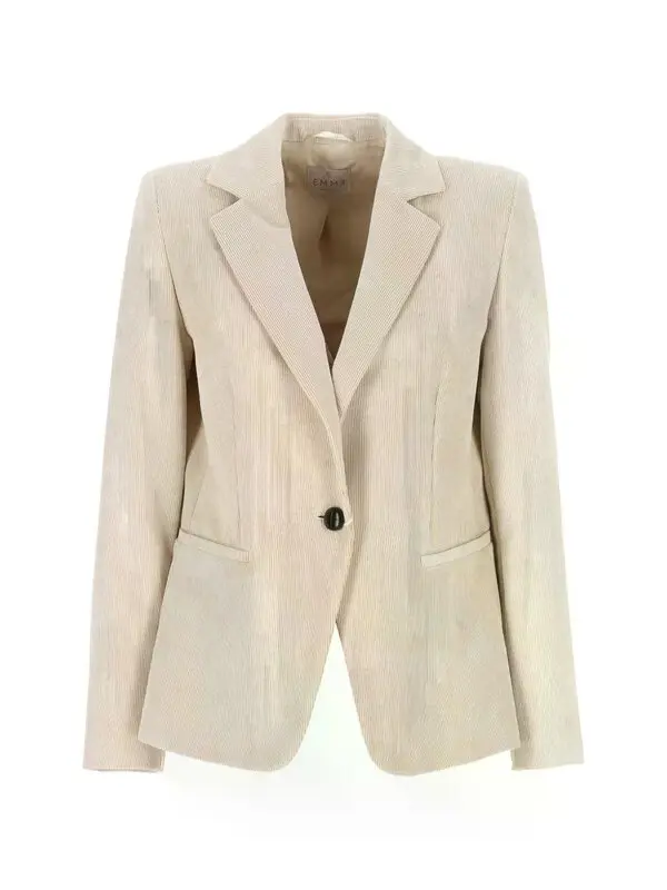 EMME Corduroy-effect Single-breasted Blazer
