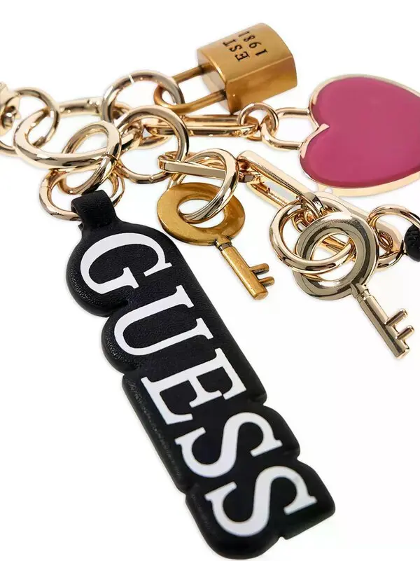 Guess Logo-charm Keychain