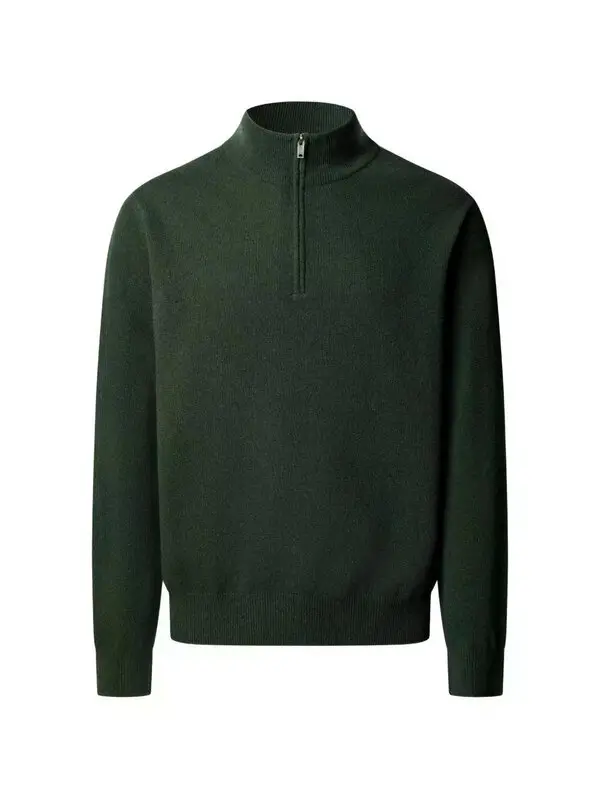HACKETT LONDON Quarter-zip Elbow-patch Sweater