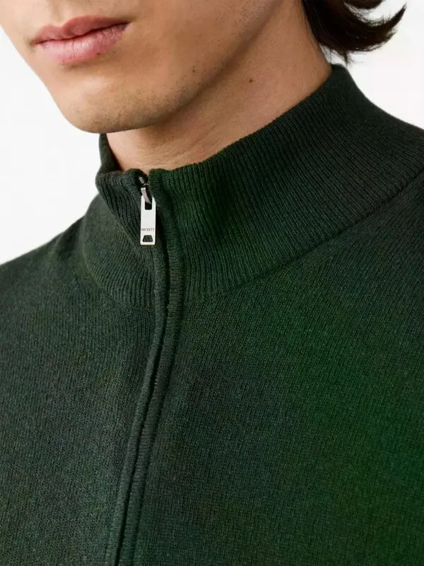 HACKETT LONDON Quarter-zip Elbow-patch Sweater