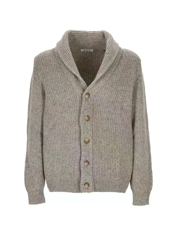 GRAN SASSO Ribbed-knit Shawl-collar Cardigan