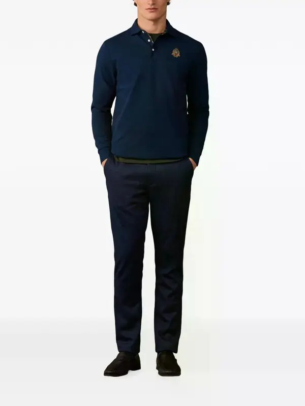 HACKETT LONDON Heritage Crest Long-sleeve Polo Shirt
