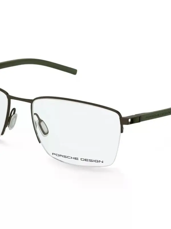 Porsche Design Rectangle-frame Semi-rimless Glasses