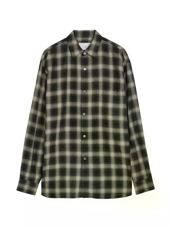 SSSTEIN Check-pattern Shirt - Black