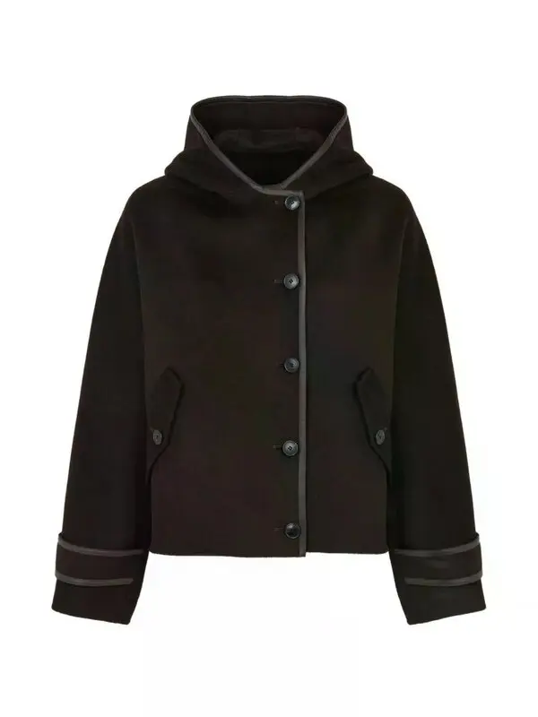 YVES SALOMON Hooded Cashmere Wool Jacket