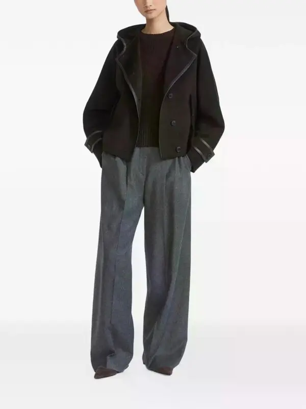 YVES SALOMON Hooded Cashmere Wool Jacket