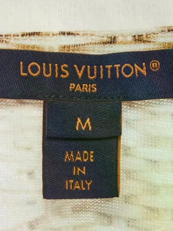 LOUIS VUITTON Monogram Raffia-effect T-shirt