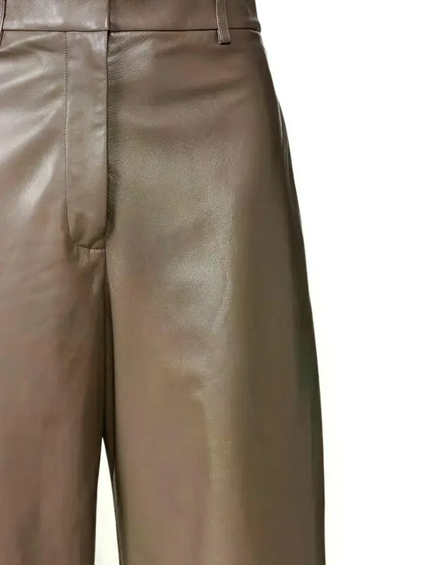 Fabiana Filippi Leather Palazzo Trousers