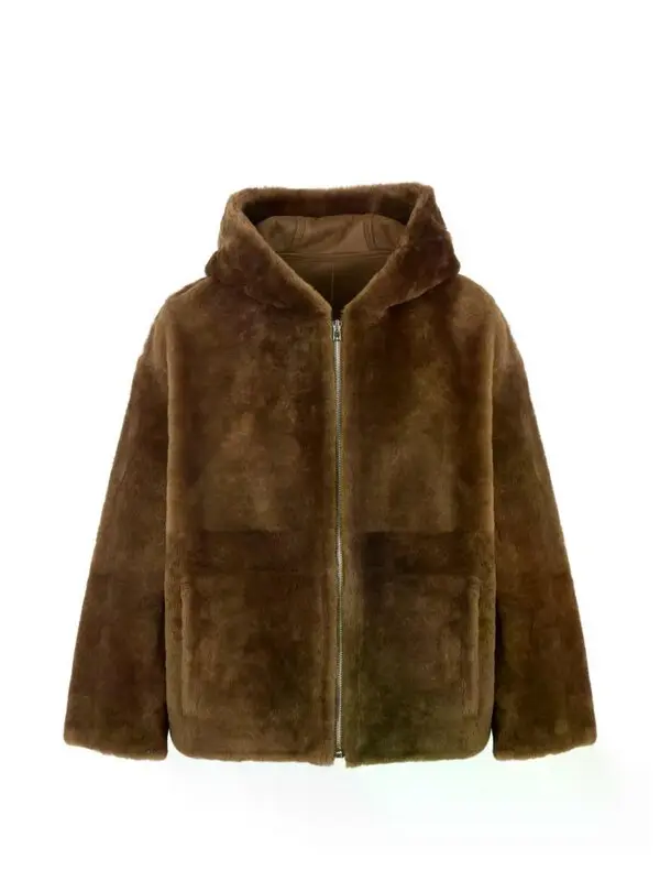 YVES SALOMON Hooded Shearling Jacket