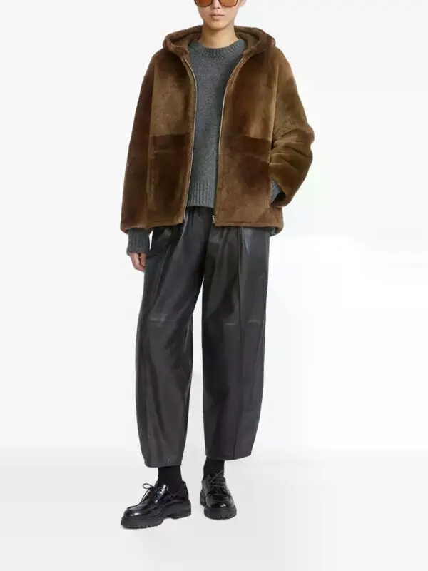 YVES SALOMON Hooded Shearling Jacket