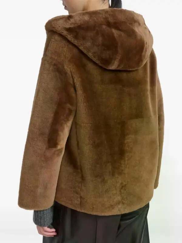 YVES SALOMON Hooded Shearling Jacket