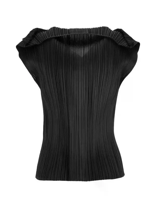 Issey Miyake Pleated Spread-collar T-shirt