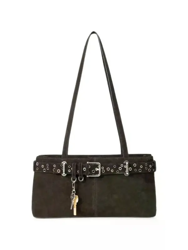 OSOI Eyelet-embellished Buckled Shoulder Bag