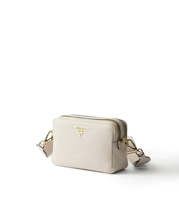 Prada Small Leather Shoulder Bag - White