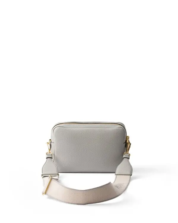 Prada Small Leather Shoulder Bag - Grey