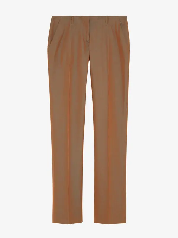 Alexander McQueen Iridescent Bumster Trousers - Brown