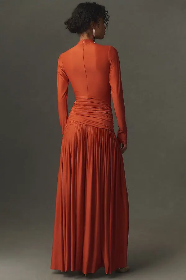 DEME BY GABRIELLA Crocus Long-sleeve Maxi Dress