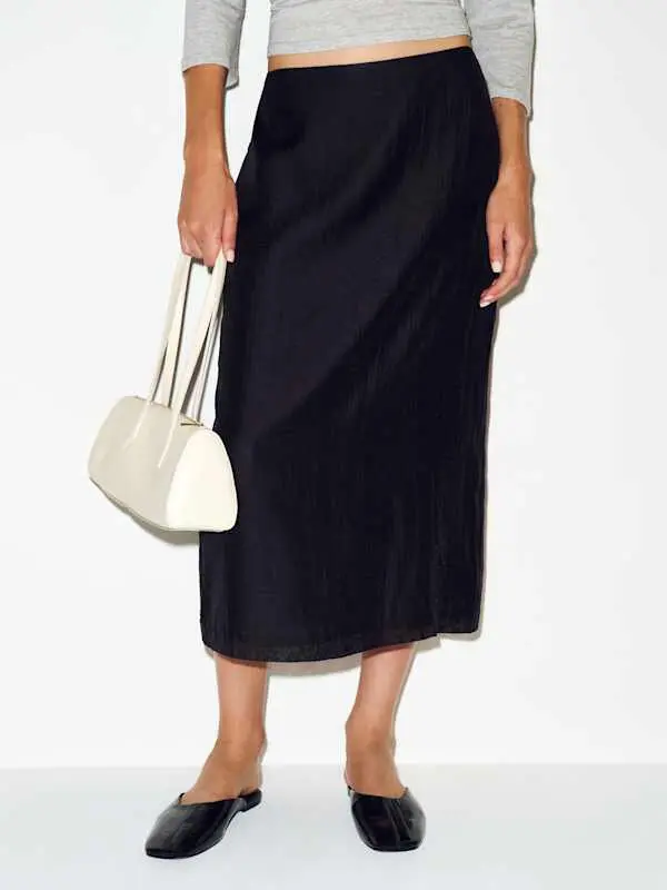 REFORMATION Helen Low Waist Midi Skirt Pitch
