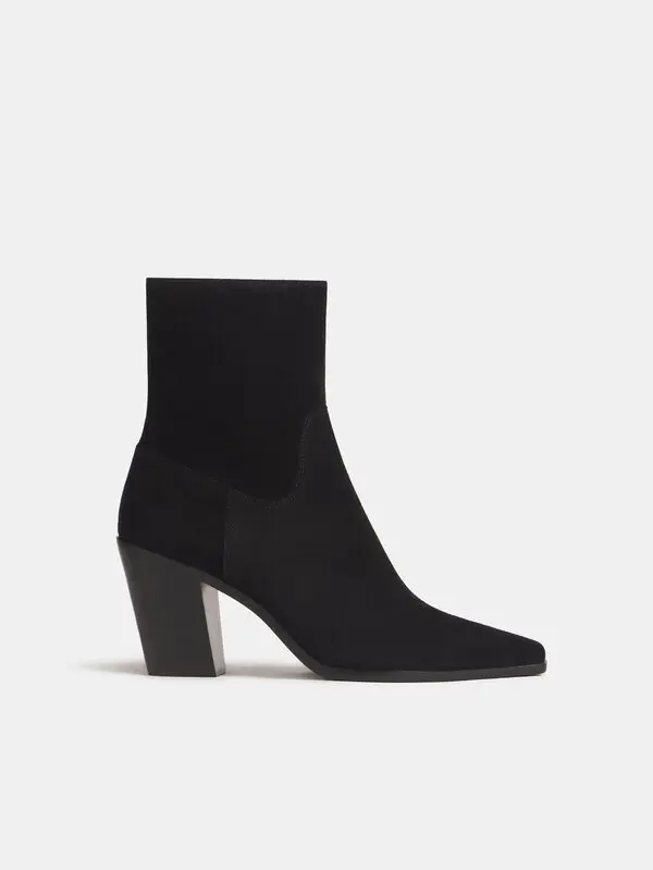 REFORMATION Dominique High Ankle Boot Suede