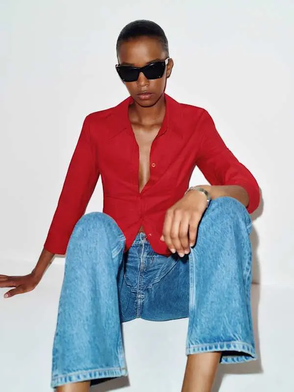 REFORMATION Katherine Poplin Shirt