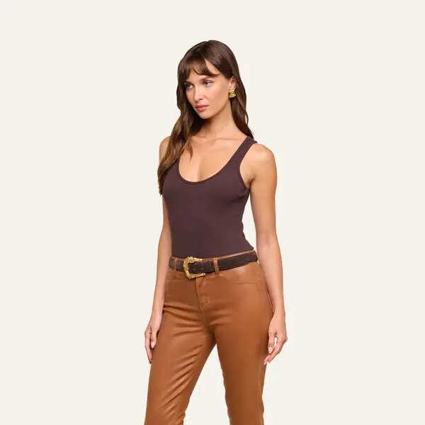L'Agence Nica Scoopneck Bodysuit - Dark Java