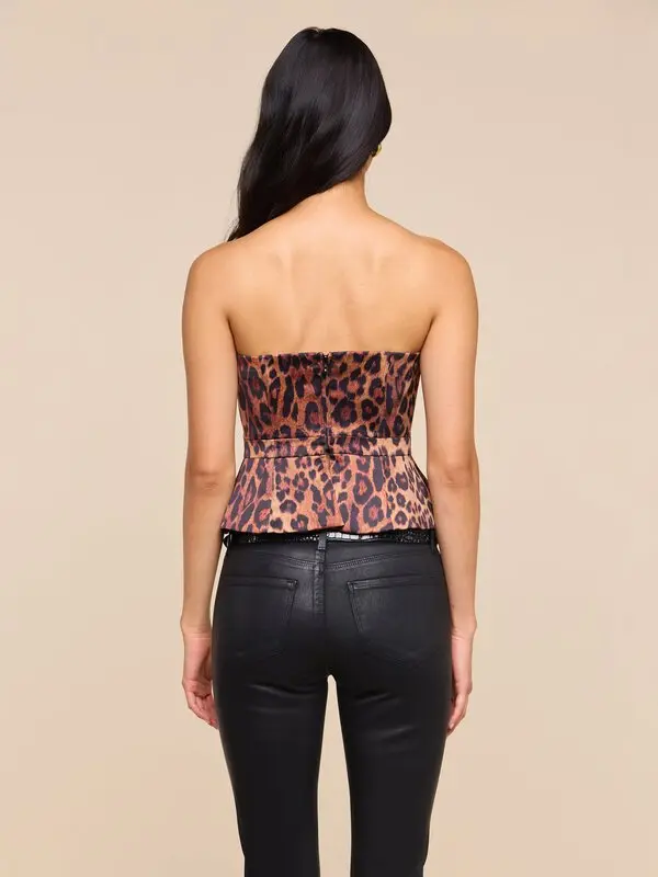 L'Agence Meliora Corset Peplum Top