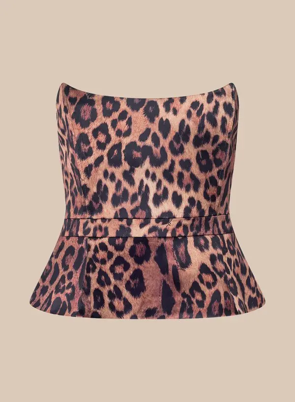 L'Agence Meliora Corset Peplum Top