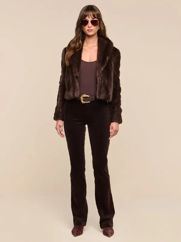 L'Agence Davy Faux Fur Jacket