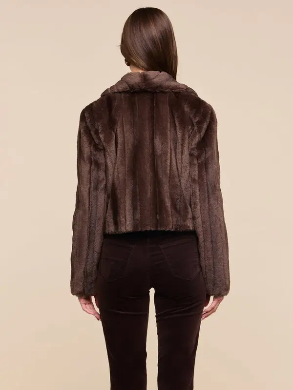 L'Agence Davy Faux Fur Jacket