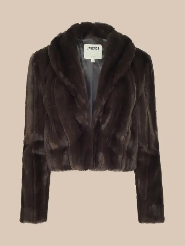 L'Agence Davy Faux Fur Jacket