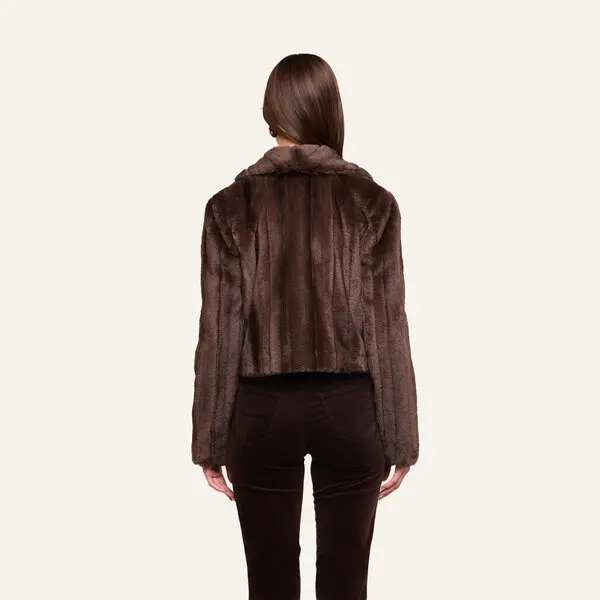 L'Agence Davy Faux Fur Jacket