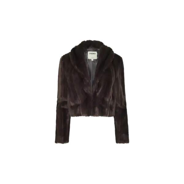 L'Agence Davy Faux Fur Jacket