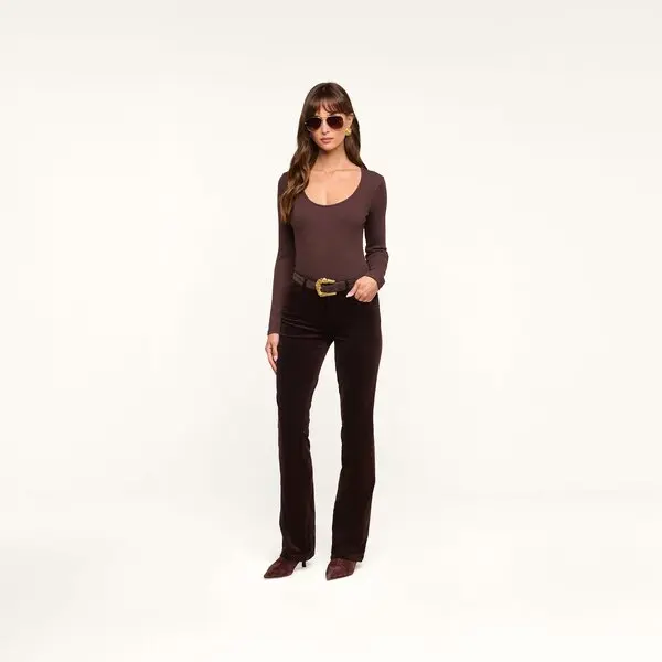 L'Agence Elara Scoopneck Bodysuit - Dark Java