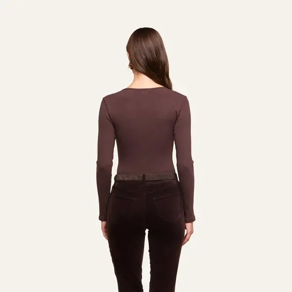 L'Agence Elara Scoopneck Bodysuit - Dark Java