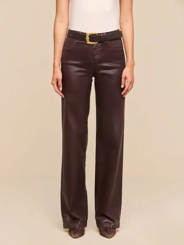 L'Agence Clayton Coated Wide-leg Jean