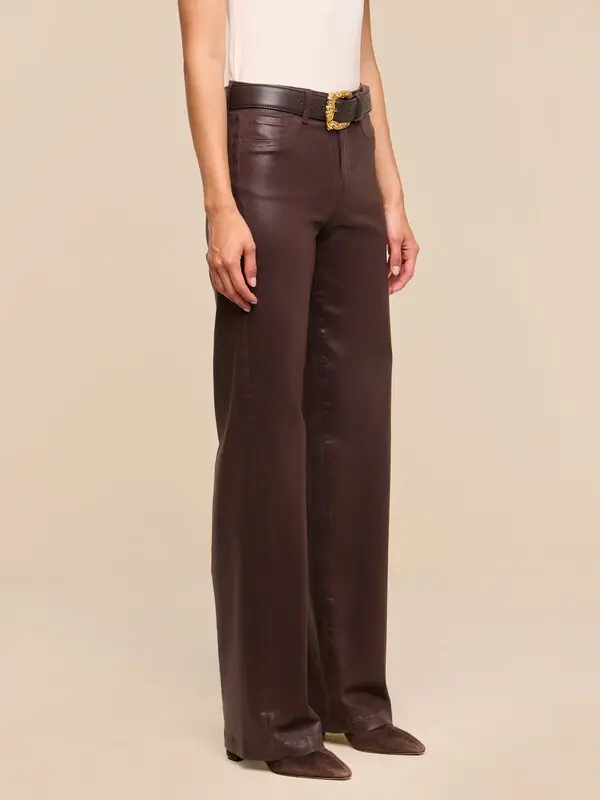 L'Agence Clayton Coated Wide-leg Jean
