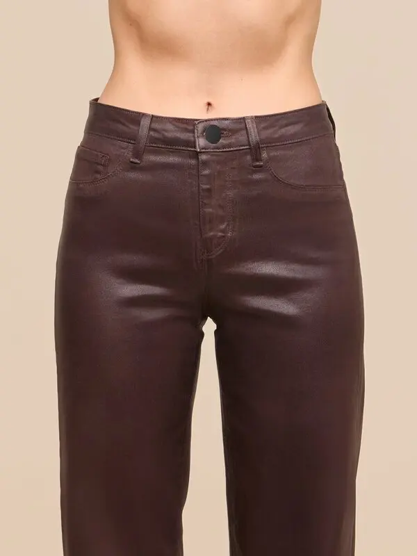 L'Agence Clayton Coated Wide-leg Jean