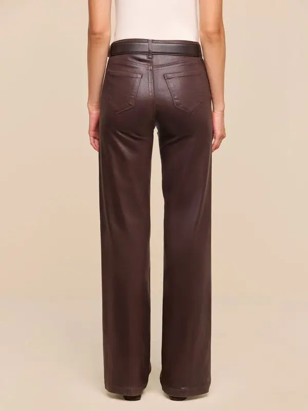 L'Agence Clayton Coated Wide-leg Jean