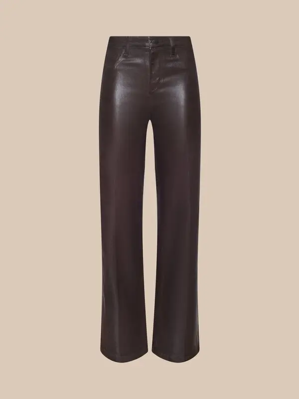 L'Agence Clayton Coated Wide-leg Jean